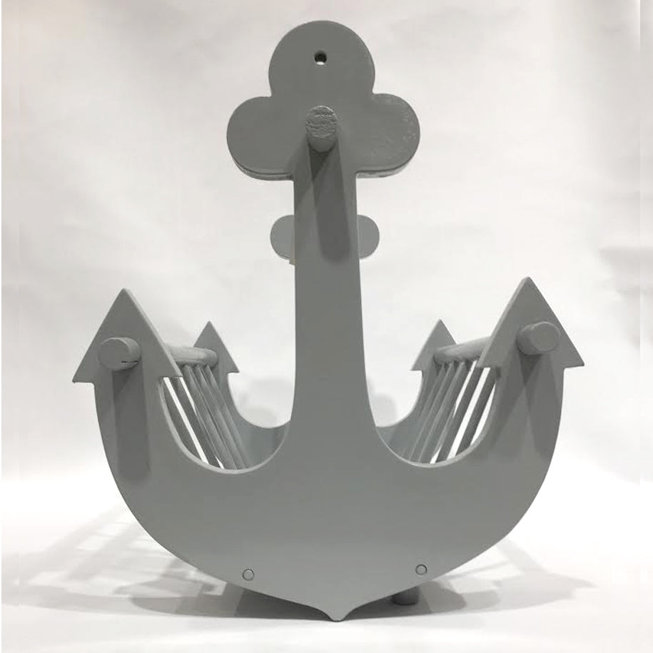 Vintage Wooden Anchor Magazine Rack – Weatherly Design